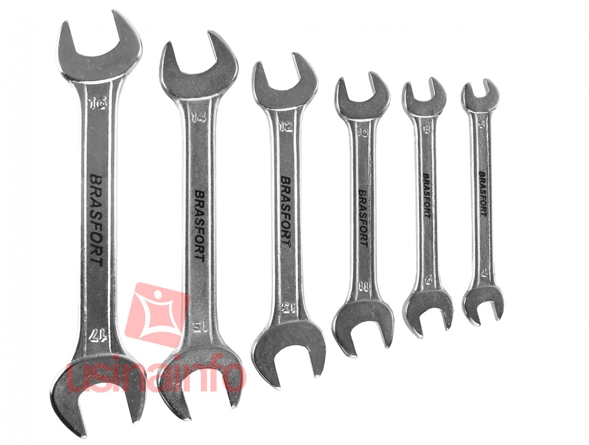 Jogo de Chaves de Boca (Fixas) 6 a 17mm Brasfort - Kit com 6 peças ...