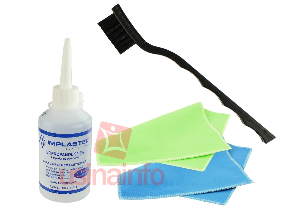 Kit de Limpeza Usiclean - Álcool Isopropílico 99,8% 110ml + Escova ... Kit de Limpeza Usiclean - Álcool Isopropílico 99,8% 110ml + Escova ...