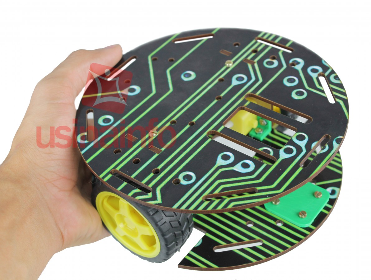 Comprar Carrinho Arduino Redondo / Carro Robô Kit Chassi Style - Usinainfo