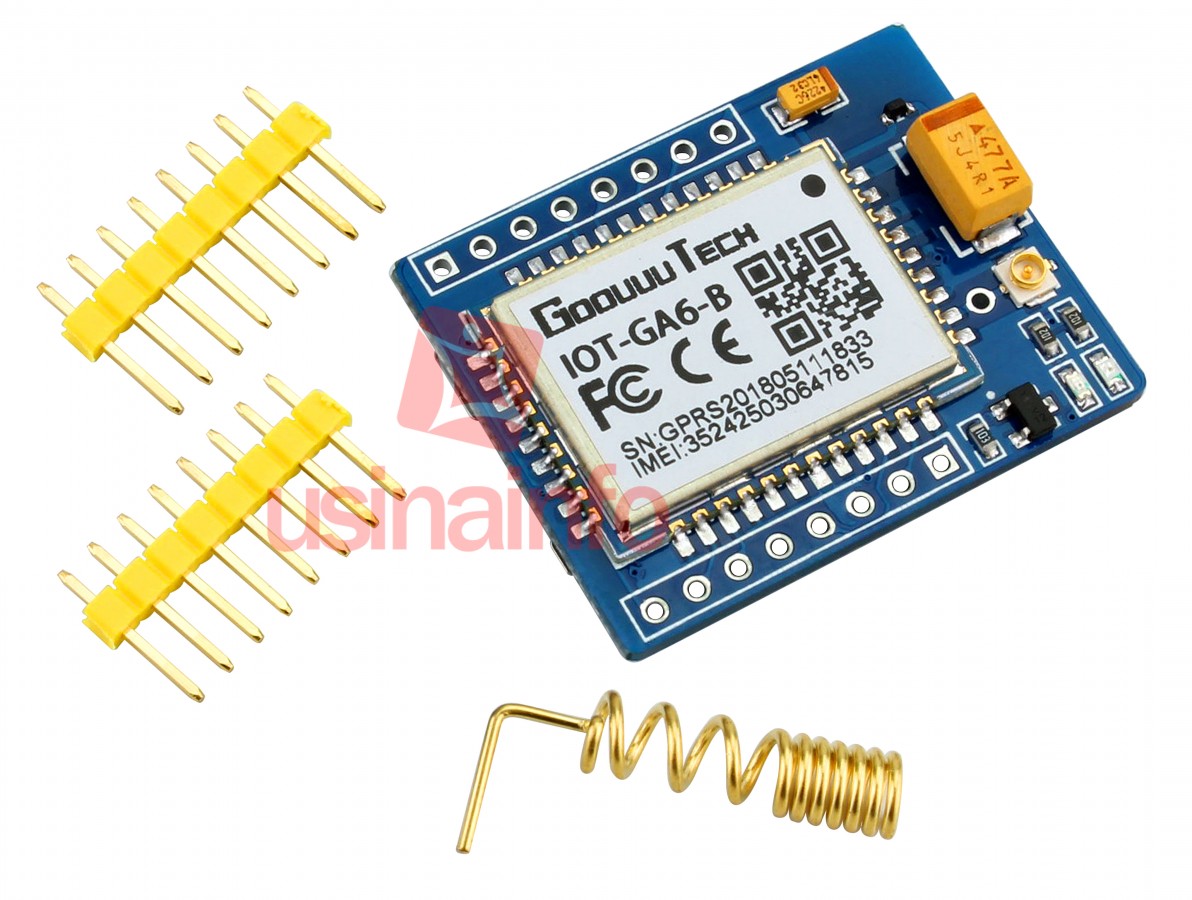 Módulo GSM Arduino A6 GSM/GPRS/SMS Quad-Band - Com Slot para SIM ...