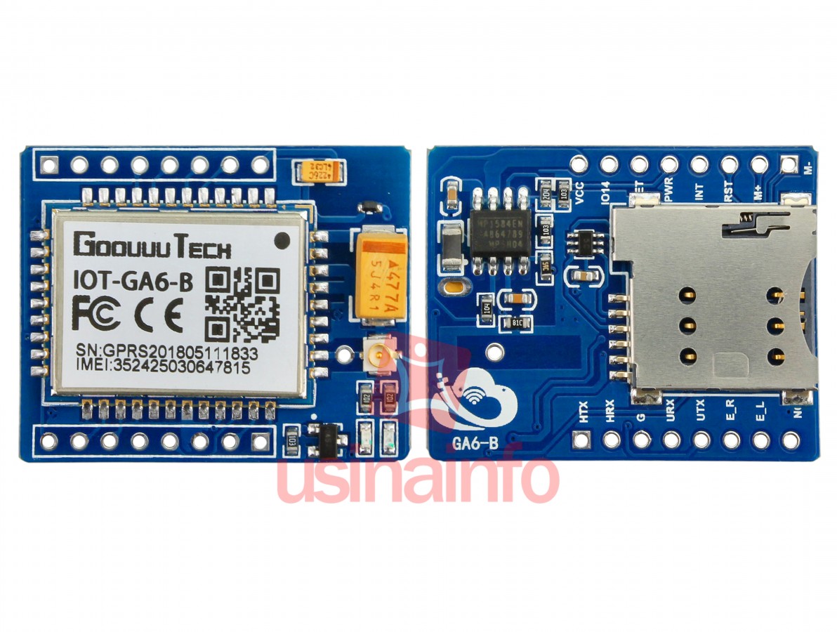Módulo GSM Arduino A6 GSM/GPRS/SMS Quad-Band - Com Slot para SIM ...