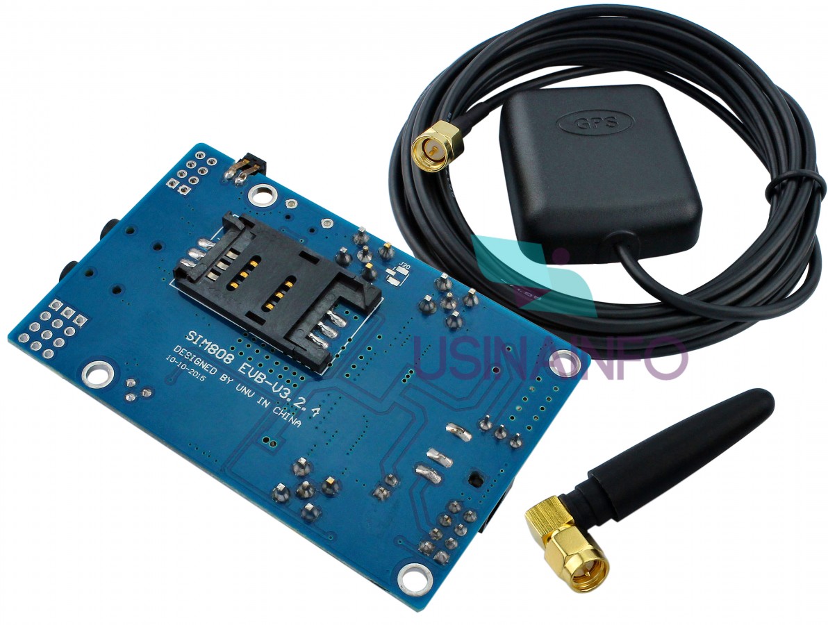 Sim808 Módulo Gsm Gps E Bluetooth Arduino Quad Band Com Slot Para Sim