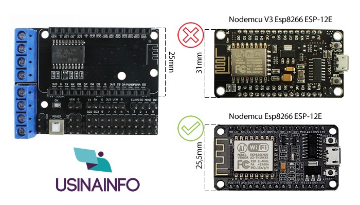 Motor Shield ESP12E para Nodemcu Esp8266 ESP-12E - Usinainfo Motor Shield ESP12E para Nodemcu Esp8266 ESP-12E - Usinainfo