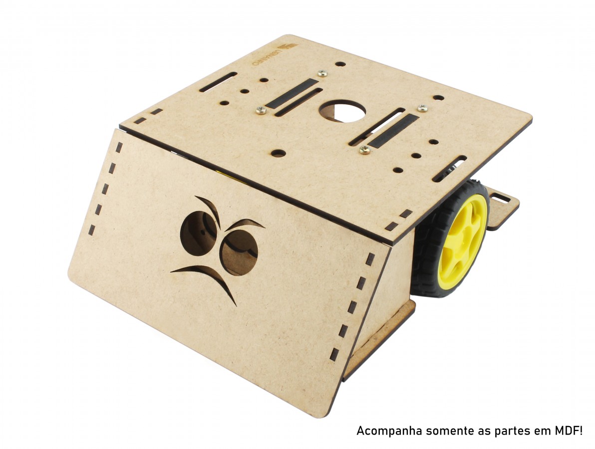 Chassi em MDF para Robô Sumo Zumo Robot RS100 - UsinaInfo