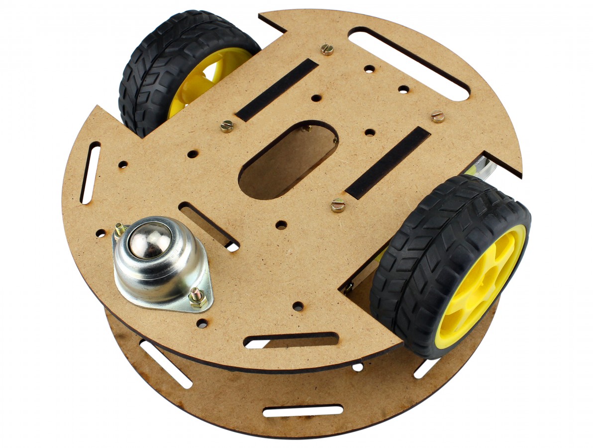 Carrinho Arduino Redondo / Carro Robô 2WD 200RPM MDF 3mm - Kit Chassi ...