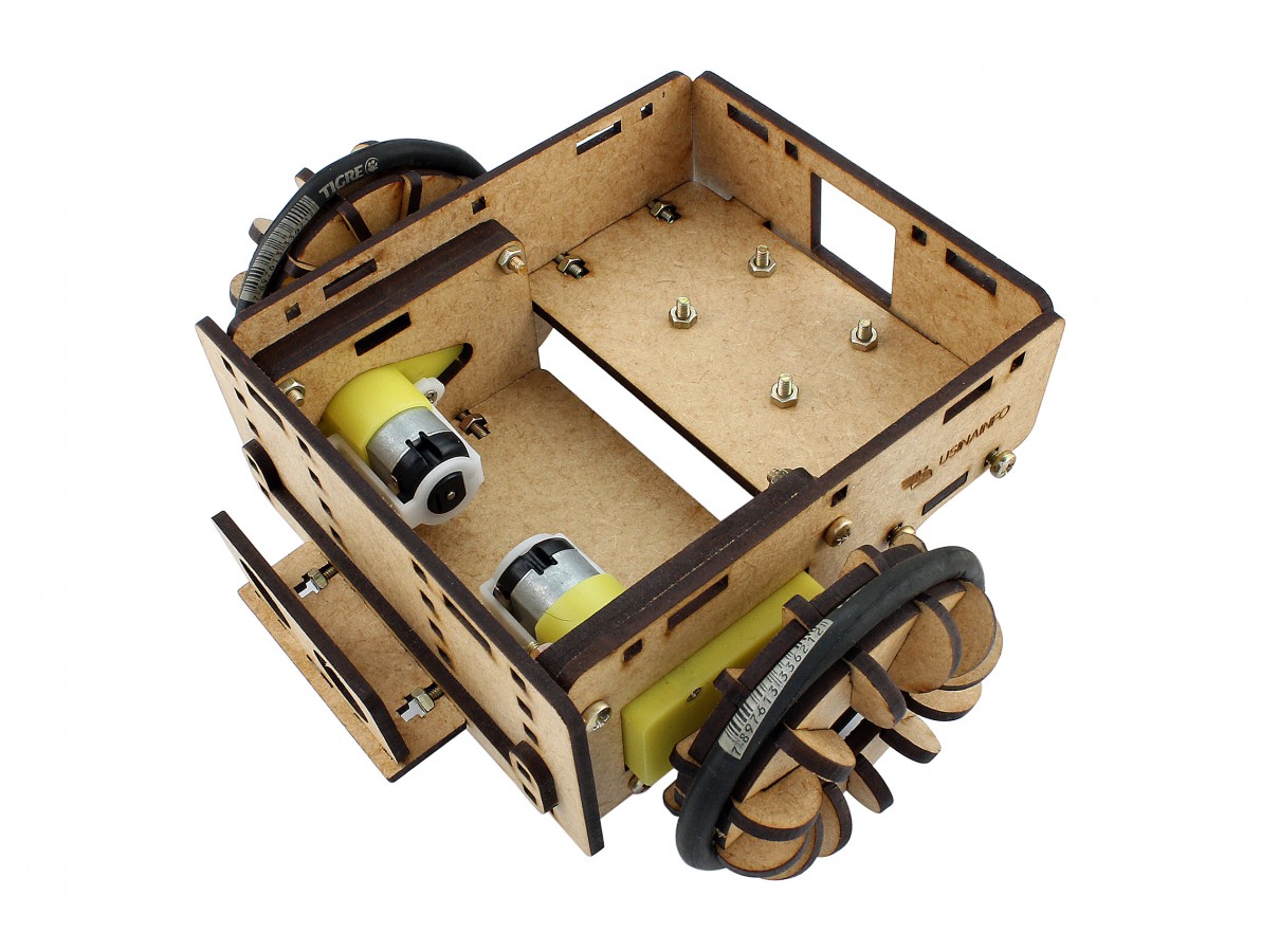 Kit Robô Arduino Zenon MDF 2WD 200RPM - UsinaInfo