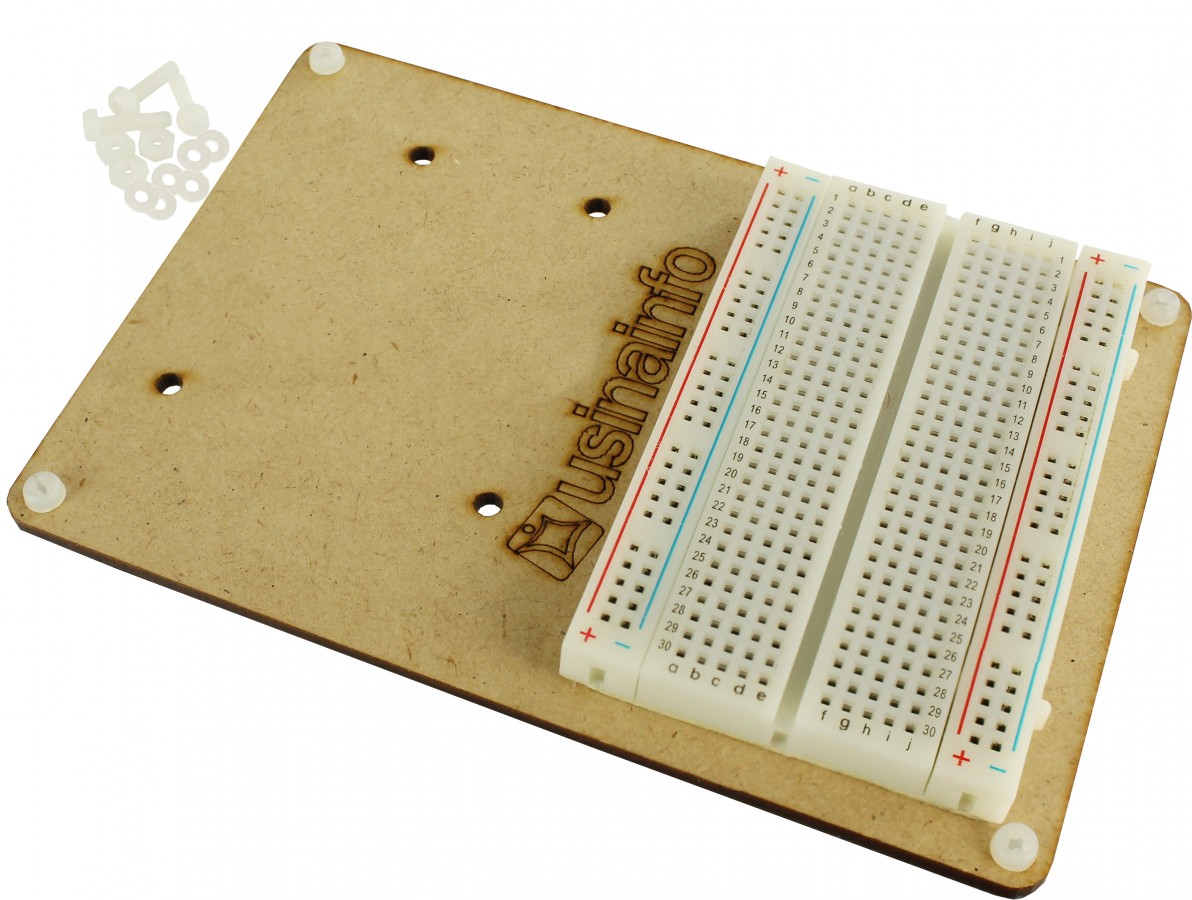 Base De Mdf Com Protoboard Parafusos Para Arduino Uno Usinainfo