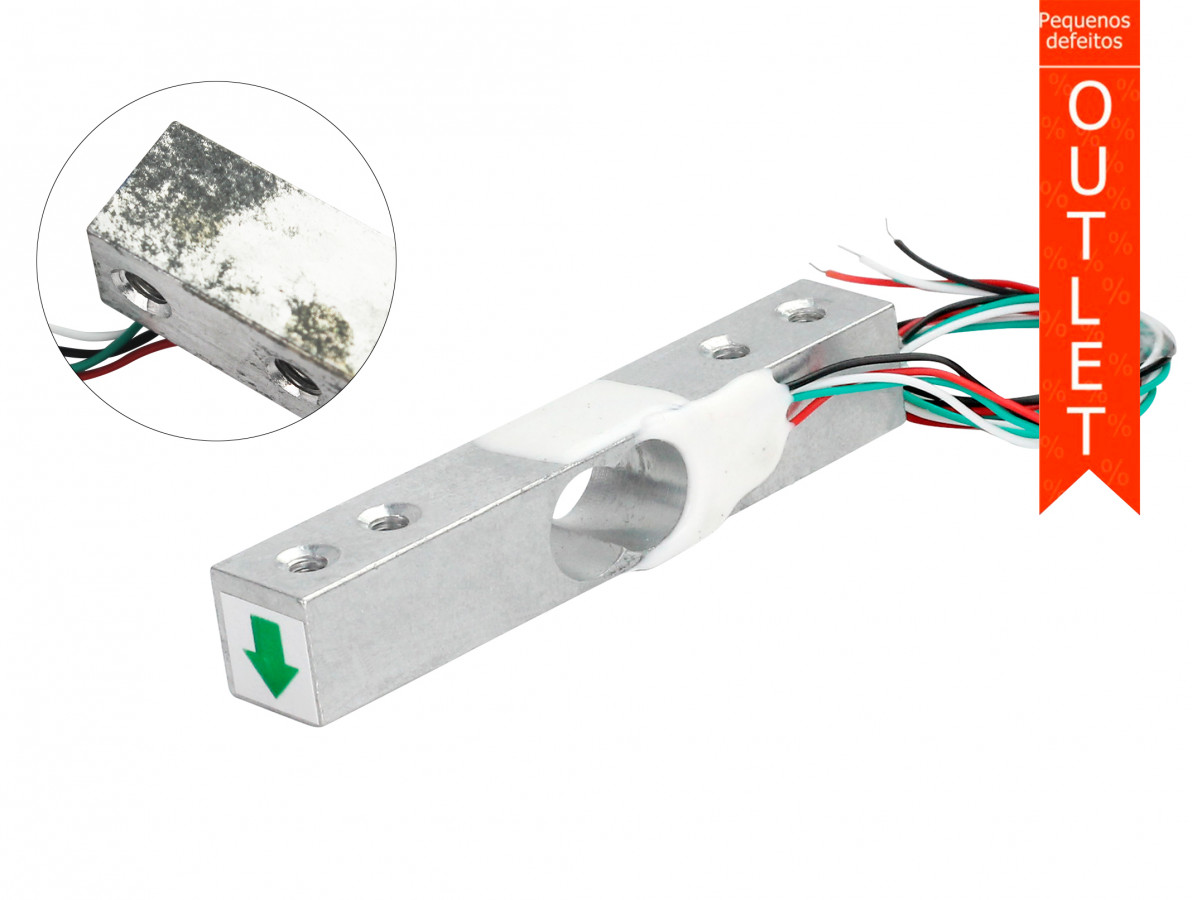 Sensor de Peso Célula de Carga 0 a 5kg para Arduino OUTLET - UsinaInfo Sensor de Peso Célula de Carga 0 a 5kg para Arduino OUTLET - UsinaInfo