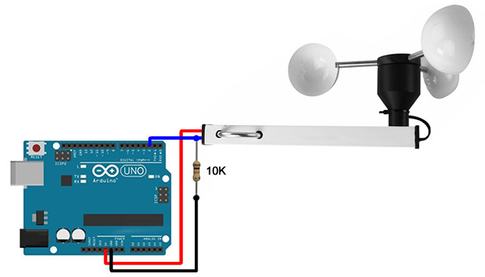 Anemômetro Arduino Para Estação Meteorológica Sv10 Usinainfo