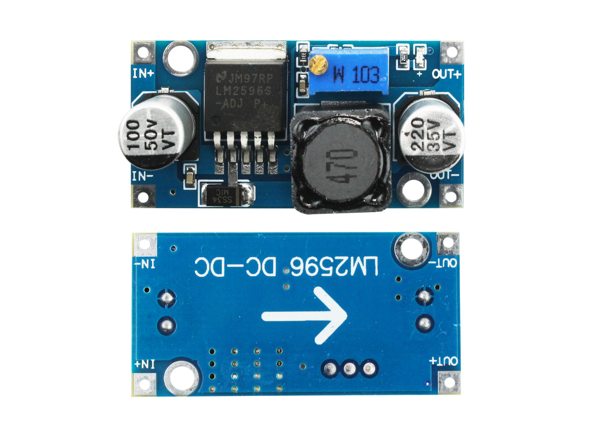 Regulador De Tensão Ajustável Lm2596 Dc Step Down Saída 1 5v A 35vdc