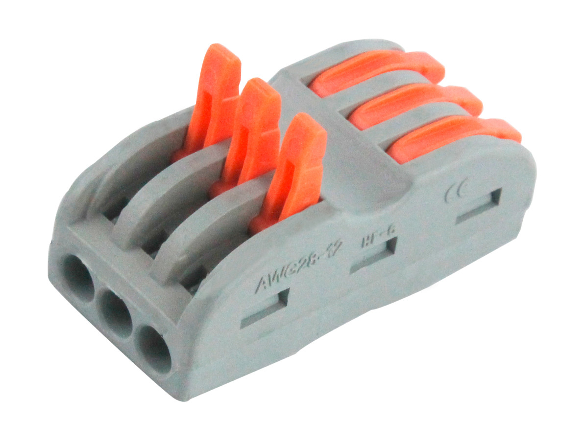 Conector Emenda Tipo Alavanca com Borne 3 Fios 32A 600V - Usinainfo