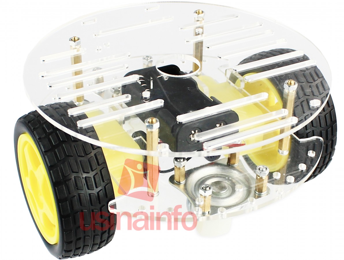 Carrinho Arduino Redondo / Carro Robô 2WD 200RPM Acrílico 2mm - Kit ...