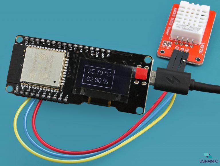 Projeto ESP32 Display e Sensor DHT22 Medindo Temperatura e Umidade