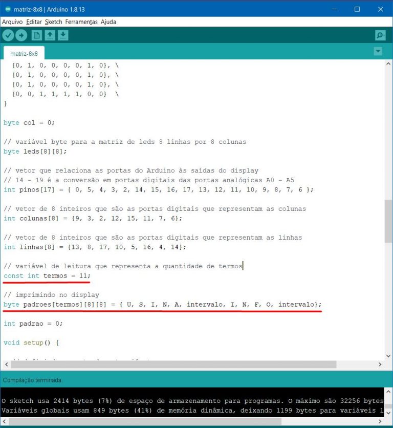 Projeto Arduino Matriz De Led 8x8 Letreiro Luminoso Blog Usinainfo